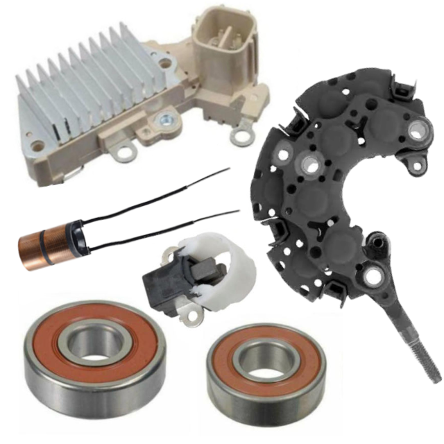 Alternator Regulator Rectifier Bearing Brushes Kit for 1996-2001 Integ ...