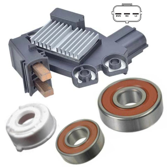 Alternator Rebuild Kit; Voltage Regulator with Brushes & Bearings for ...