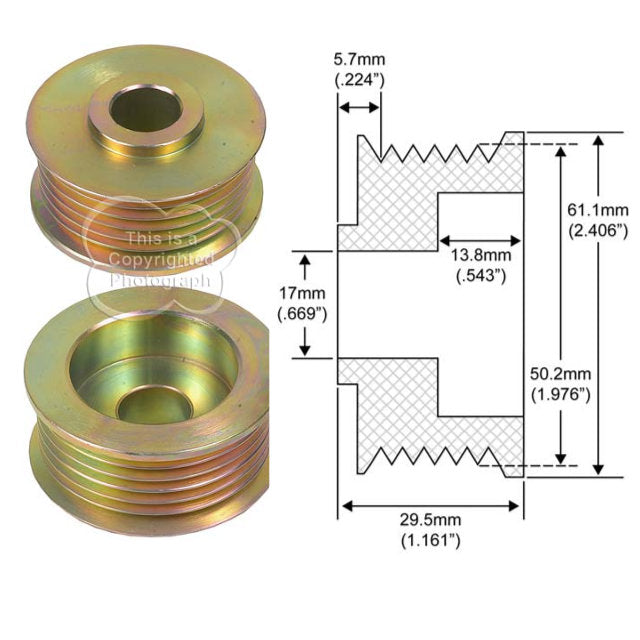 62mm Alternator Pulley – alternatorbrush.com
