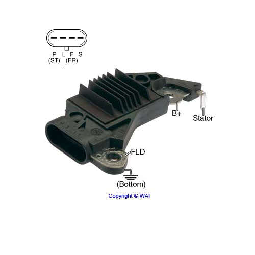 Voltage Regulator, 12V, CS130D Alternator, B-Circuit, Ignition ...