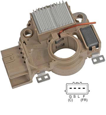 Voltage Regulator with Brushes for Mitsubishi MD619268, A866X34172 ...